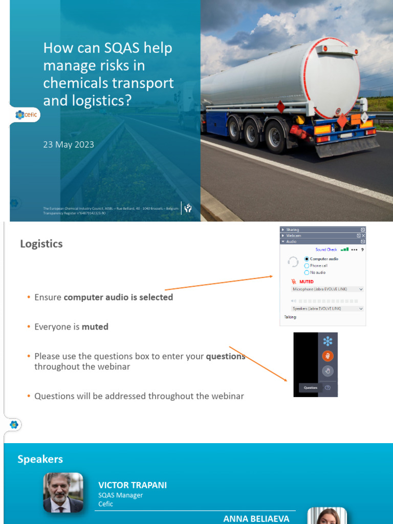 Webinar on SQAS May 2023 | PDF | Logistics