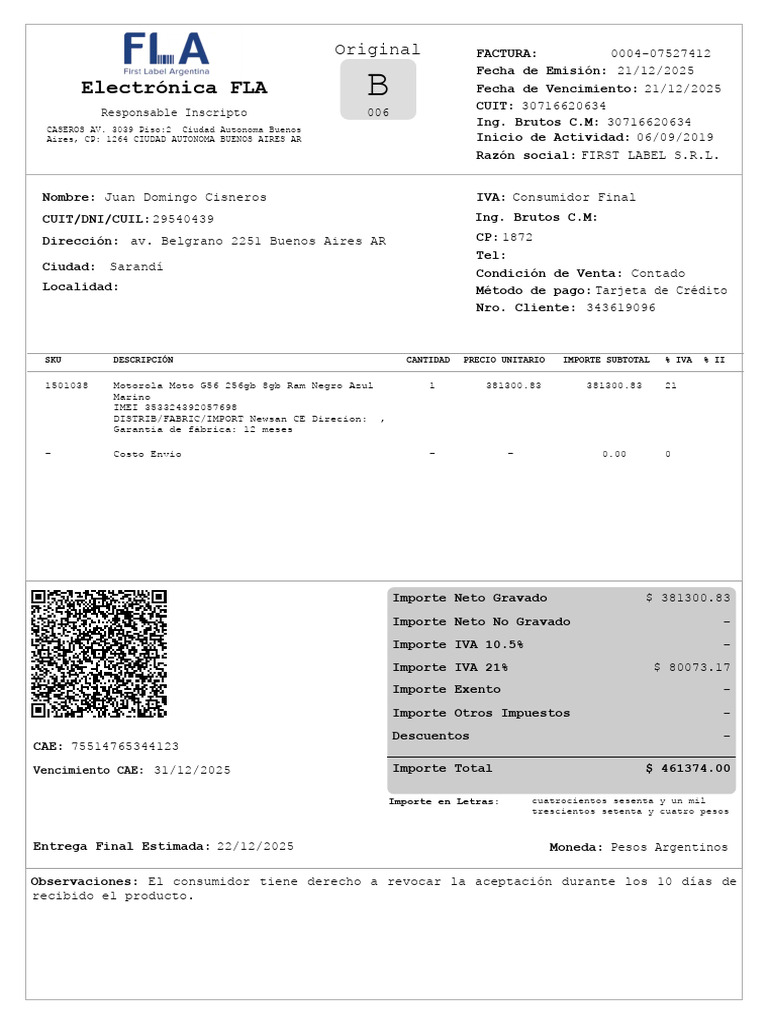 DOC-20251226-WA0011 | PDF | Factura | Economias