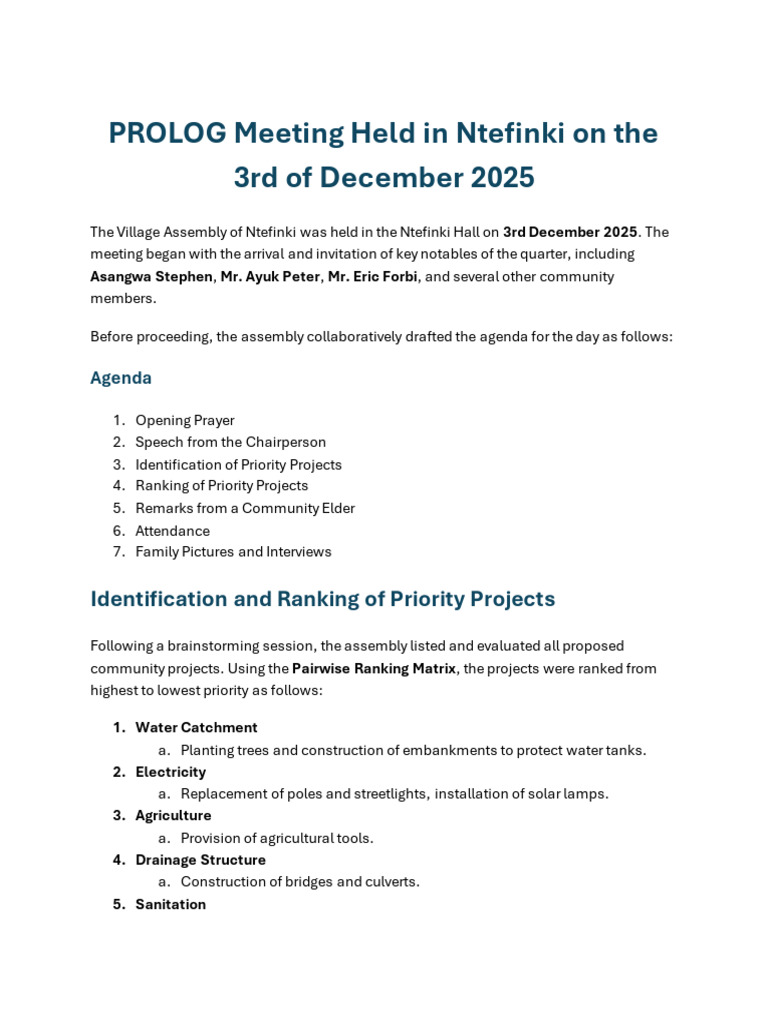 Prolog Meeting 3rd December 2025 | PDF