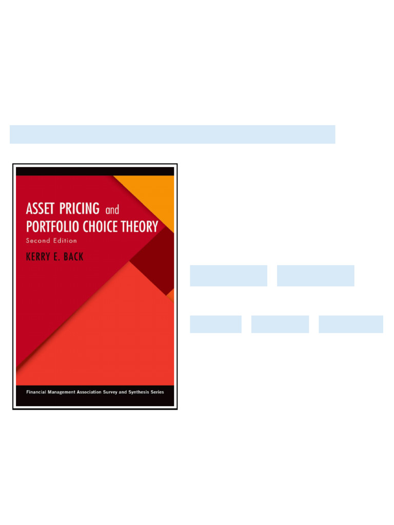 Asset Pricing and Portfolio Choice Theory digital download | PDF