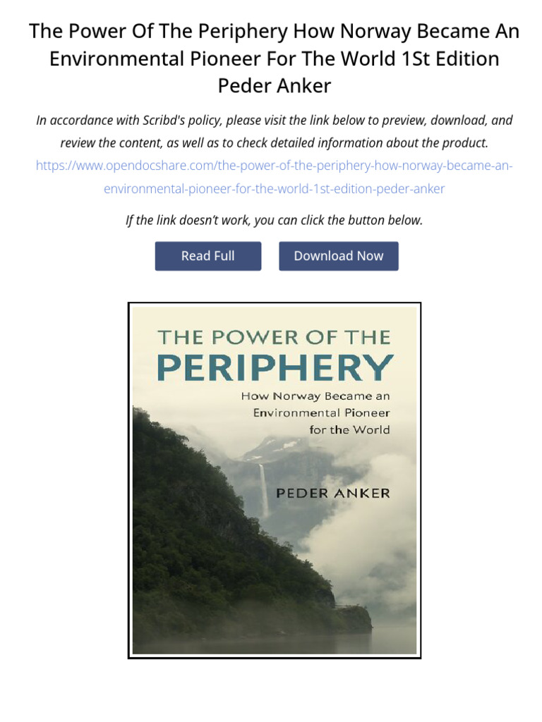 The Power Of The Periphery How Norway Became An Environmental Pioneer ...
