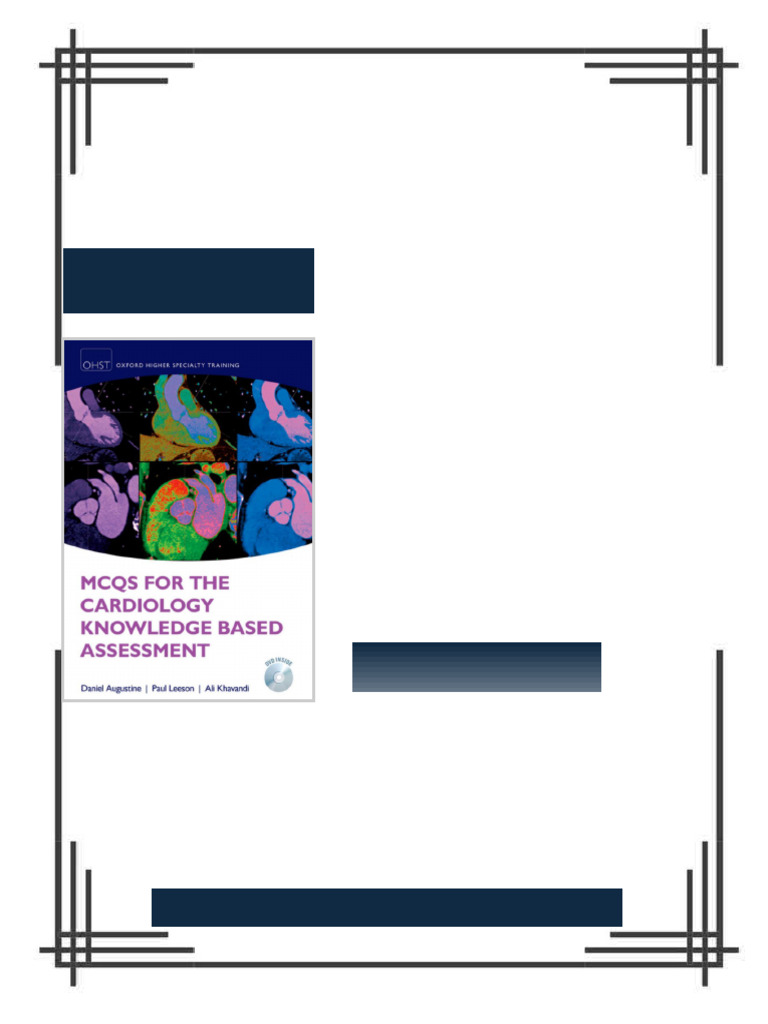 MCQs for Cardiology Knowledge Based Assessment 1st Edition by Daniel ...