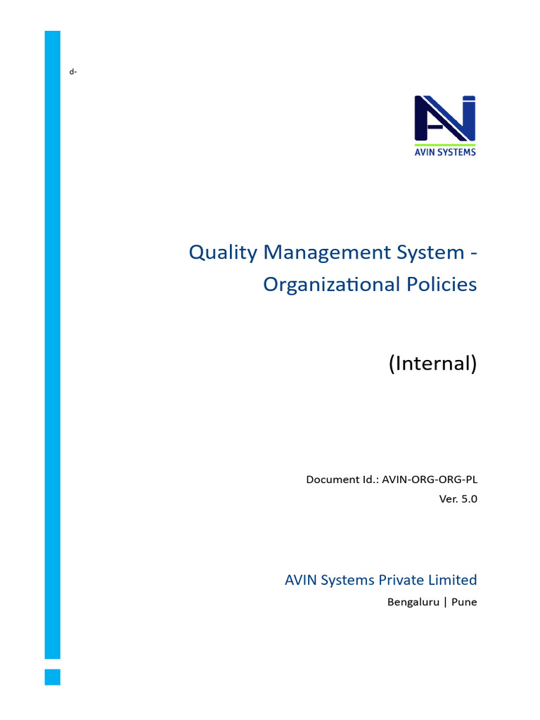 Org Policy 1 | PDF | Employment | Quality Management