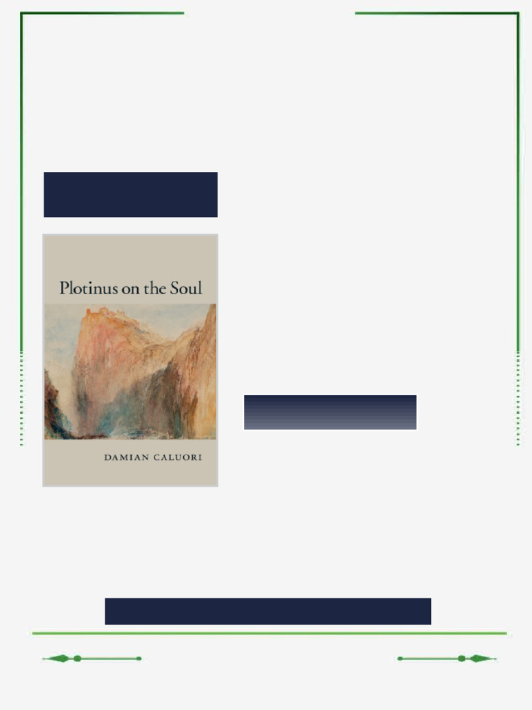 Plotinus on the soul First Paperback Edition Caluori eBook high-quality online version | PDF ...