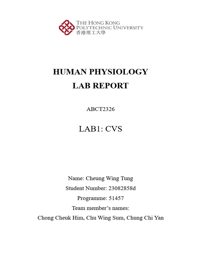 CVS LAB Report 3 | PDF | Electrocardiography | Blood Pressure