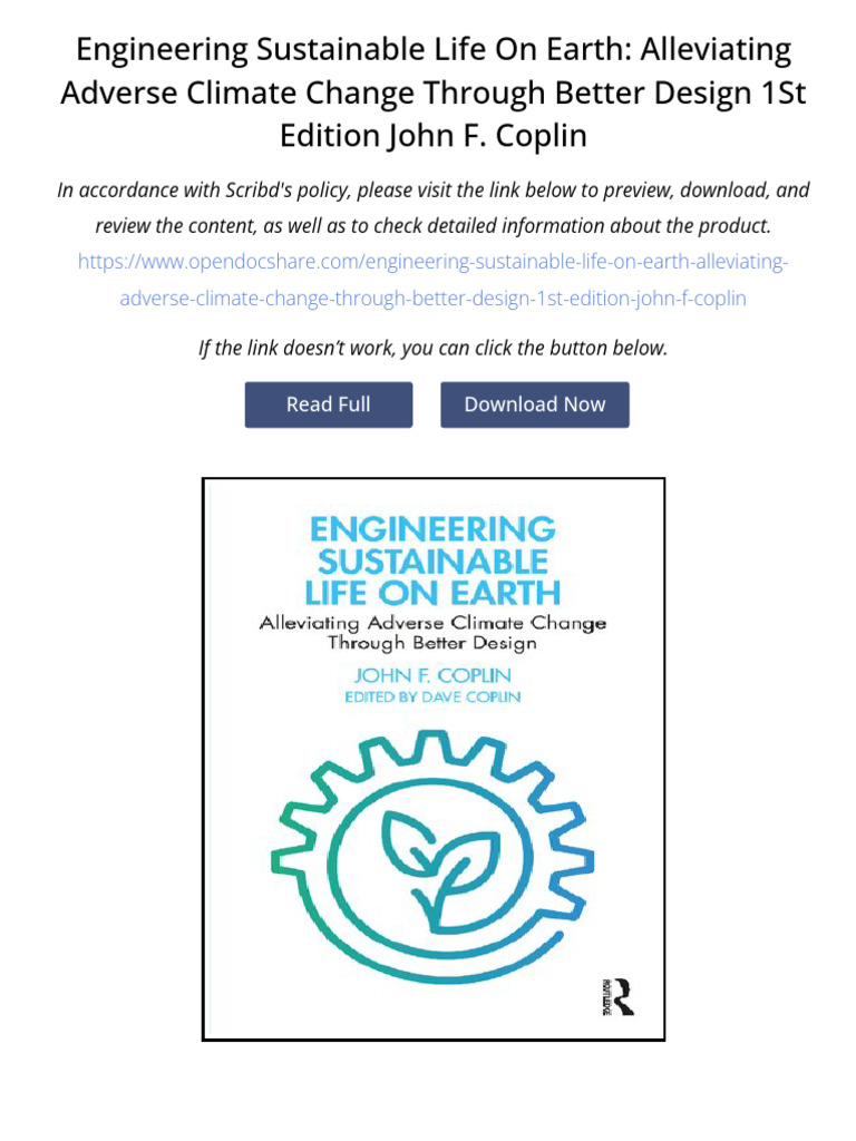 Engineering Sustainable Life on Earth: Alleviating Adverse Climate ...