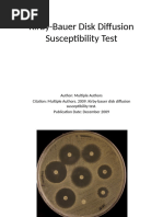 Kirby-Bauer Disk Diffusion Test Guide | PDF | Biology | Microbiology