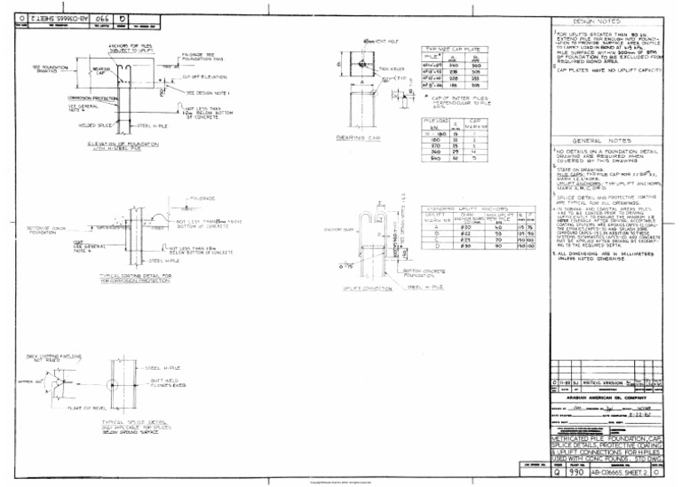 AB-036665-002 - Pile Foundation, Cap, Splice Details, Protective ...