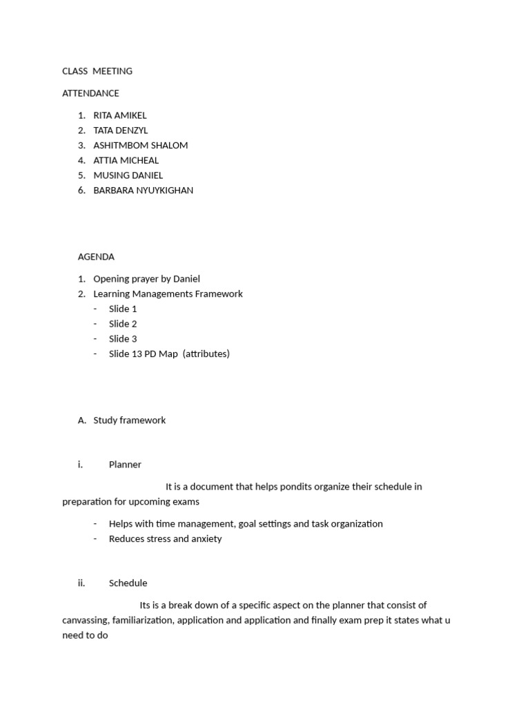 Class Meeting | PDF