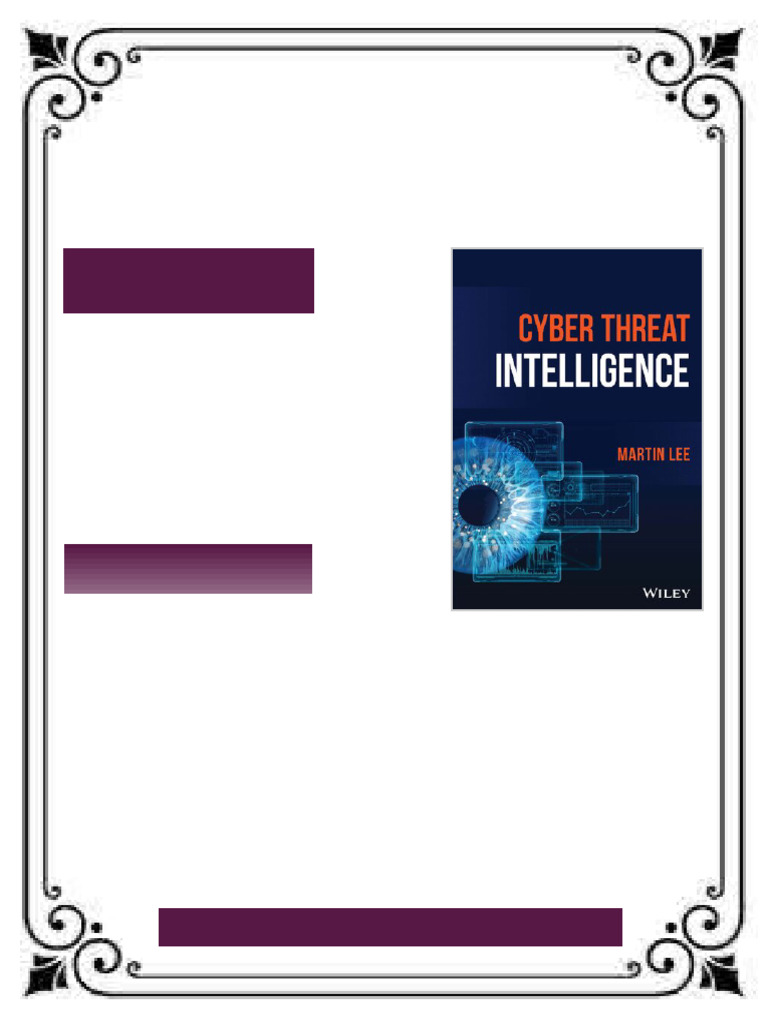 Cyber Threat Intelligence, 2023 Edition Martin Lee pdf ebook version ...
