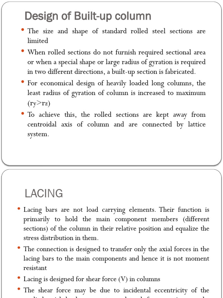 16 Compression Member Lacing | PDF | Buckling | Column