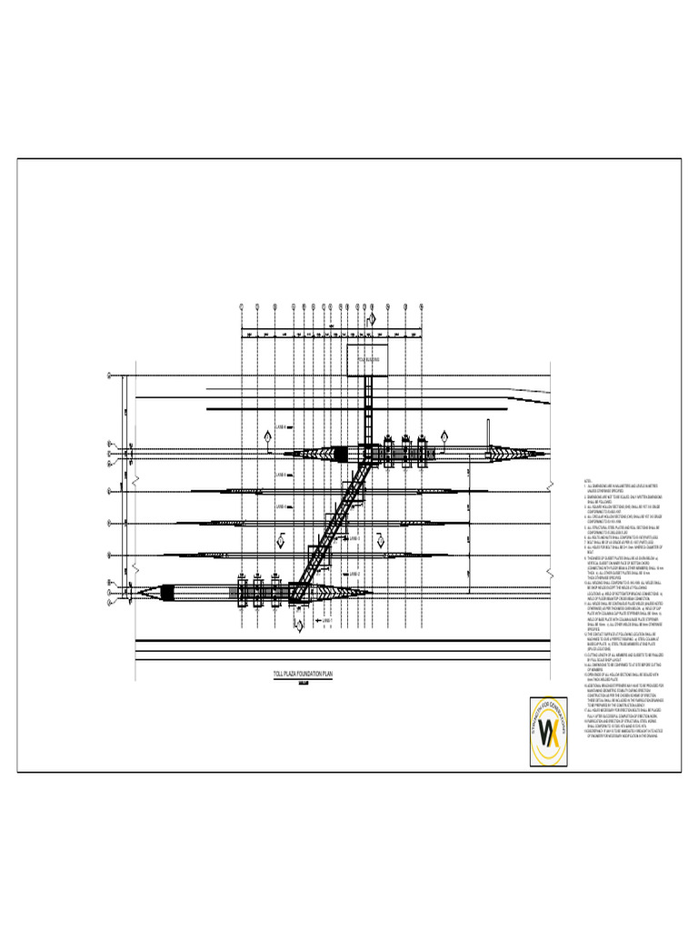 Toll Fob Drawing 6 Lane | PDF | Truss | Column