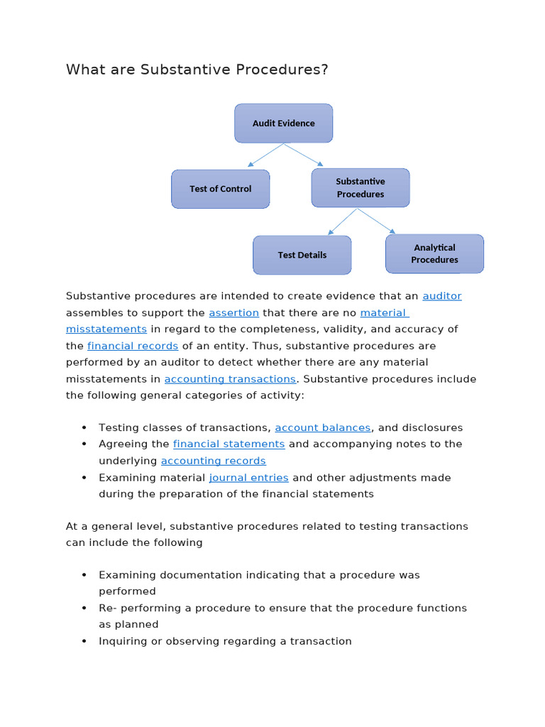 Understanding Substantive Procedures in Auditing | PDF | Audit ...