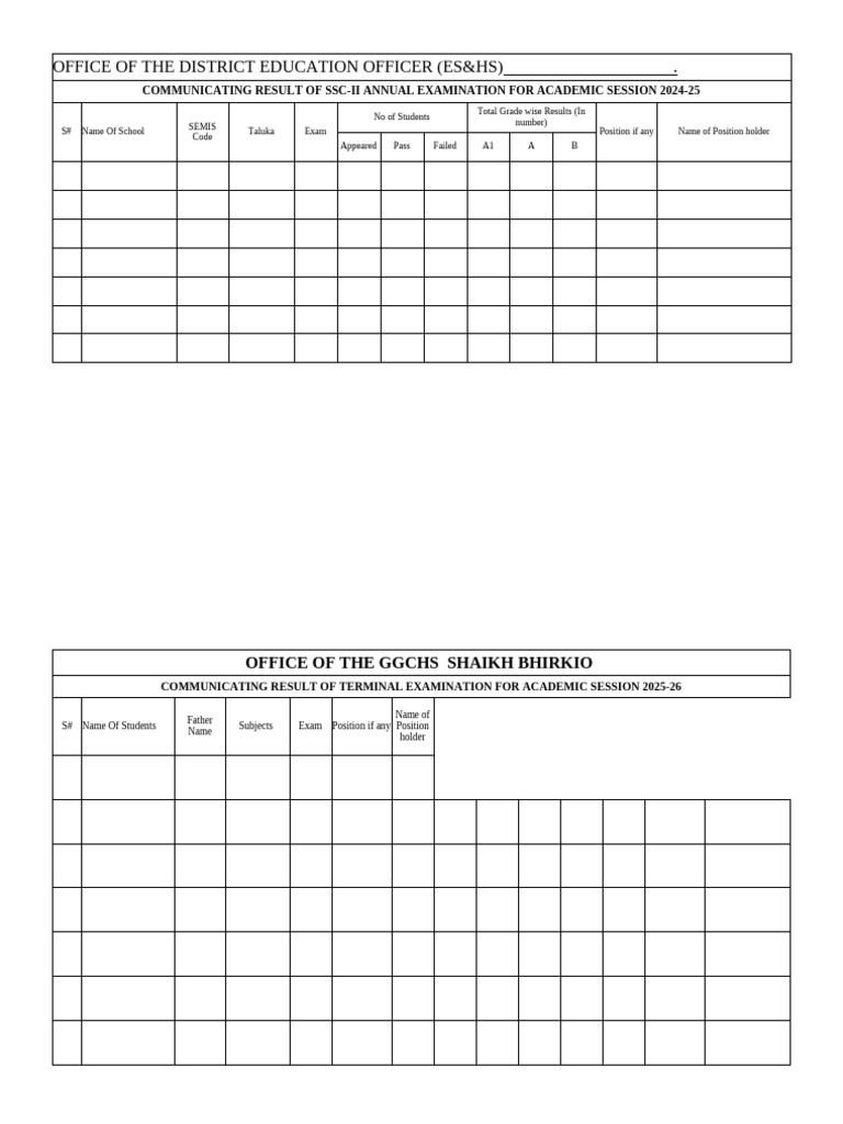 Result Sheet 2026 | PDF