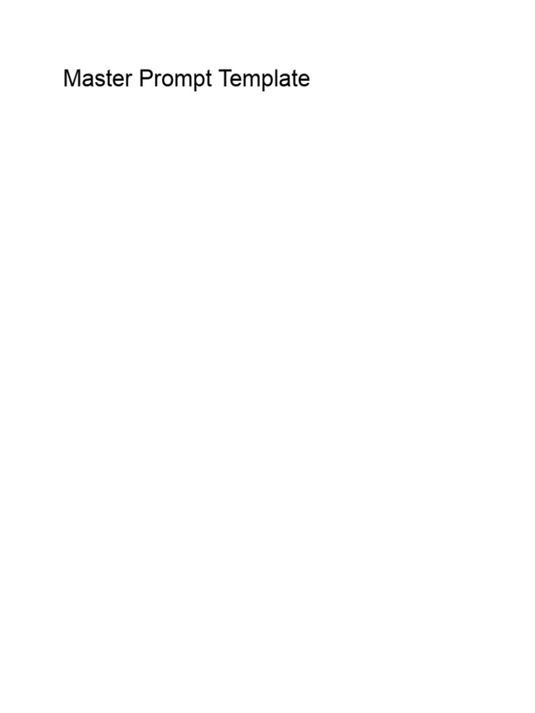 Master Prompt Template for AI Integration | PDF