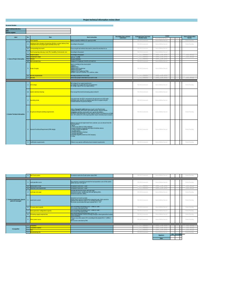 BESS Project Information Collection List_20250804 | PDF | Off The Grid ...