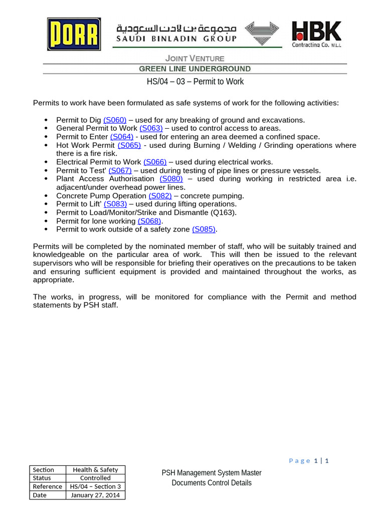 Comprehensive Work Permit System Guide | PDF