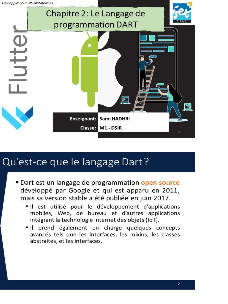 Chapitre 2 Le Langage DART | PDF