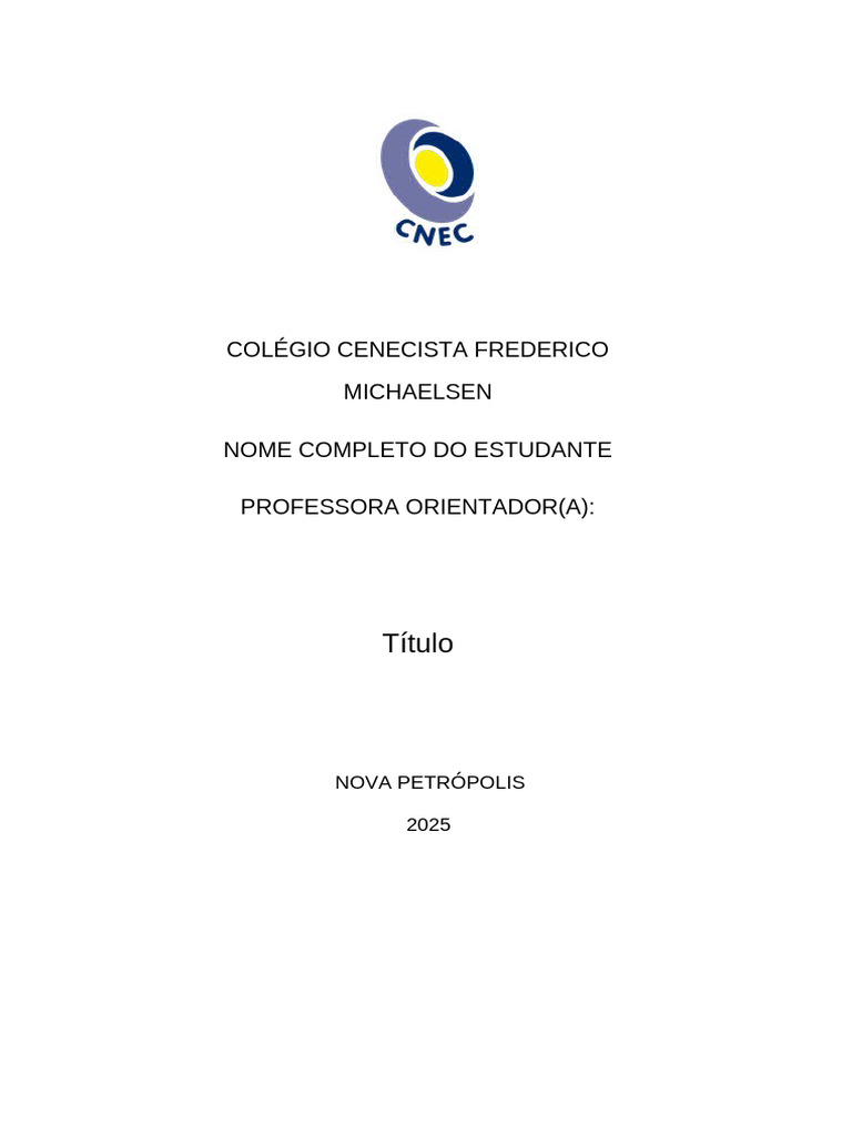 Modelo Relatorio Ic 2025 | PDF | Abstract (resumo)