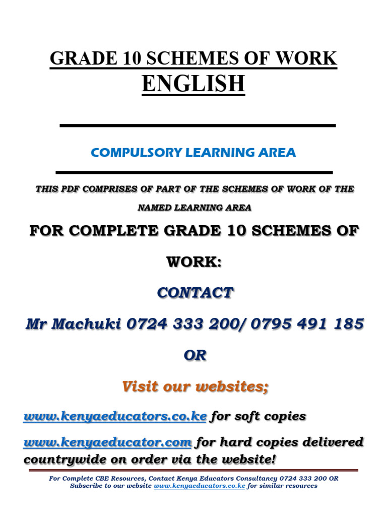 Grade 10 Eng Sow | PDF | Comma | Curriculum
