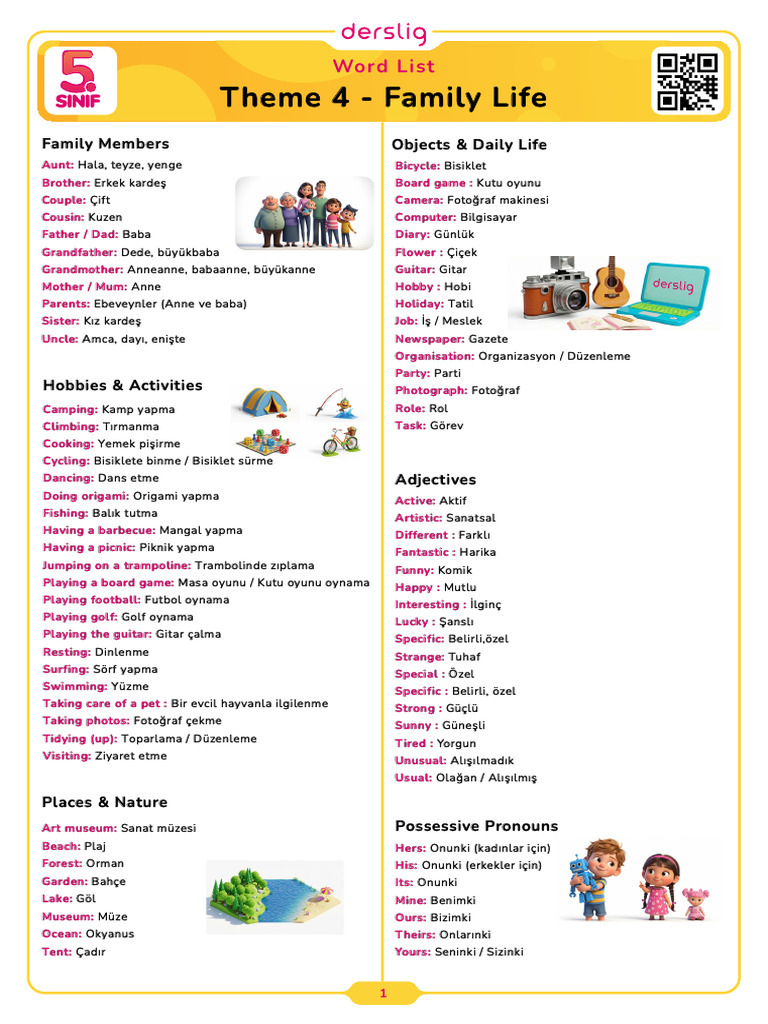 family-life-word-list | PDF