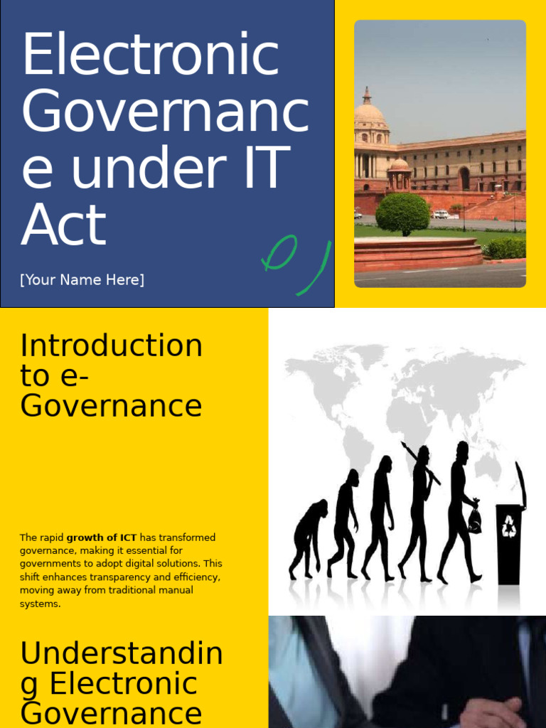 e-Governance and IT Act Overview | PDF | Information Age | Computing