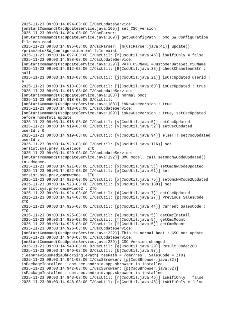 Home Fota Update Log | PDF | Software | Telecommunications
