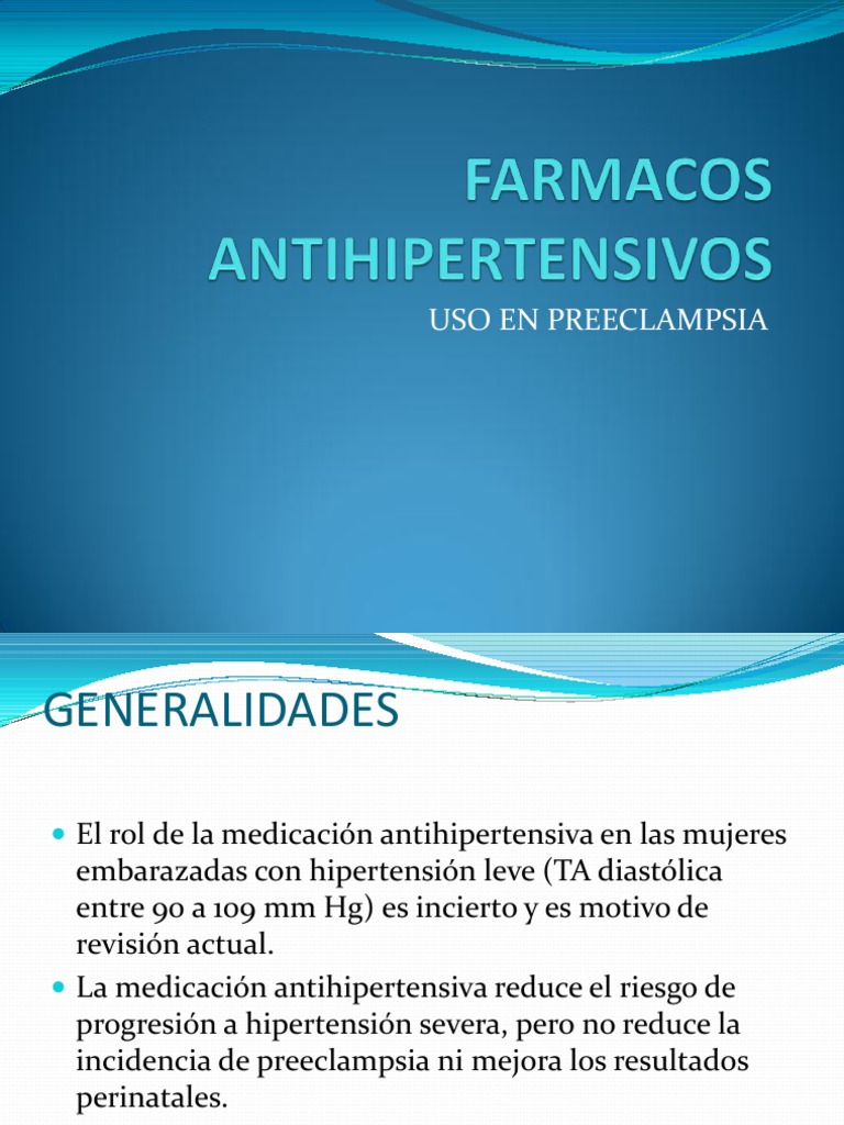 Farmacos Antihipertensivos Emb | PDF | Hipertensión | Especialidades ...