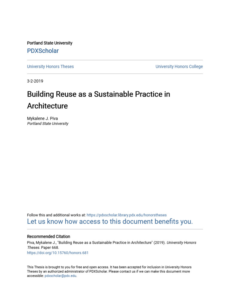 Building Reuse As A Sustainable Practice in Architecture | PDF | Life ...