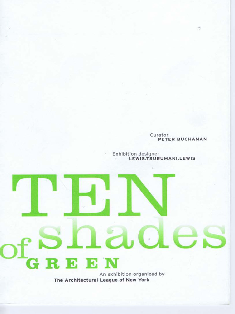Ten Shades of Green | PDF