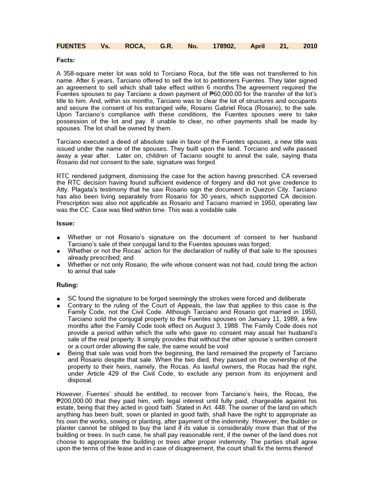 Medel - Fuentes vs. Roca | PDF | Annulment | Civil Law (Legal System)