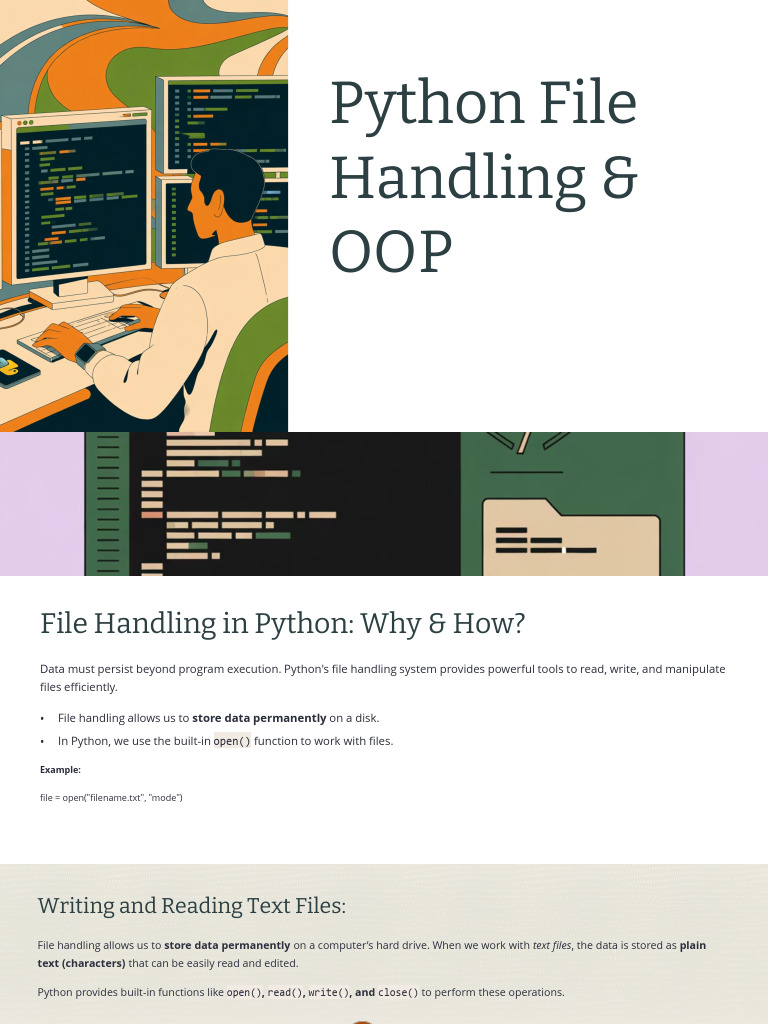Python-File-Handling-and-OOP (1) | PDF | Computer File | Object ...