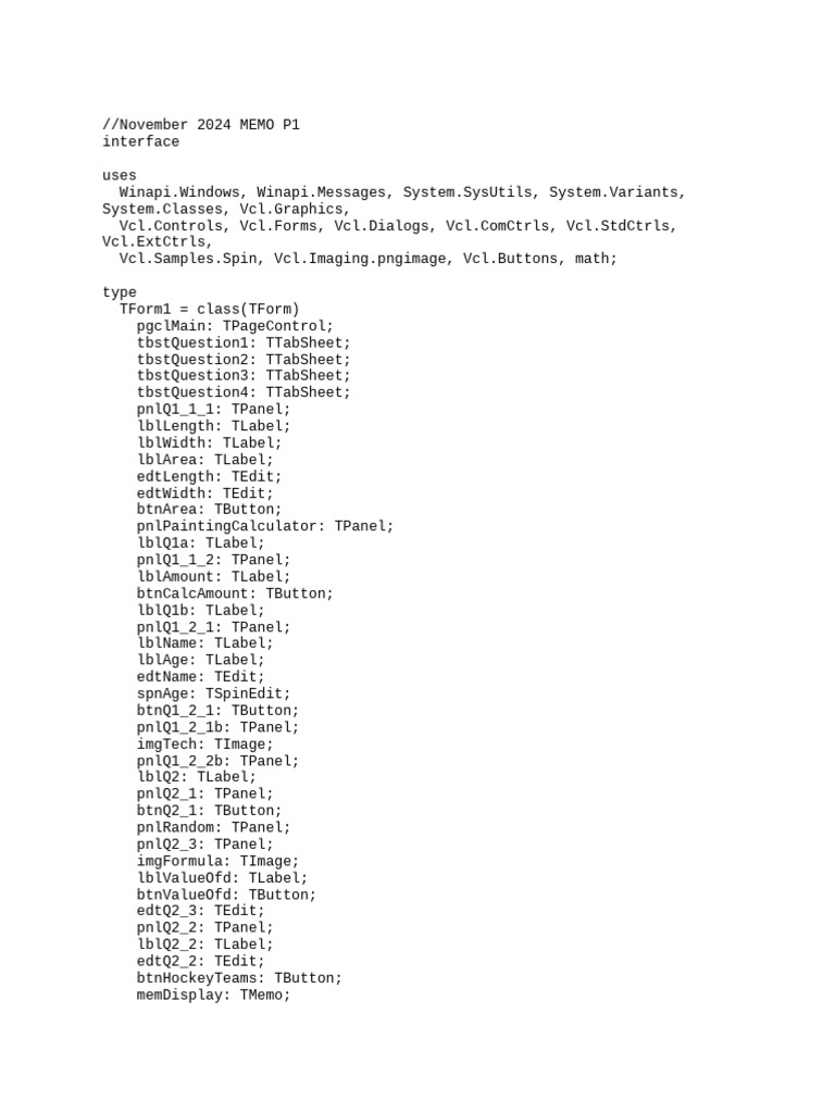 IT Gr10 Nov2024P1 Memo u | PDF | Button (Computing) | System Software
