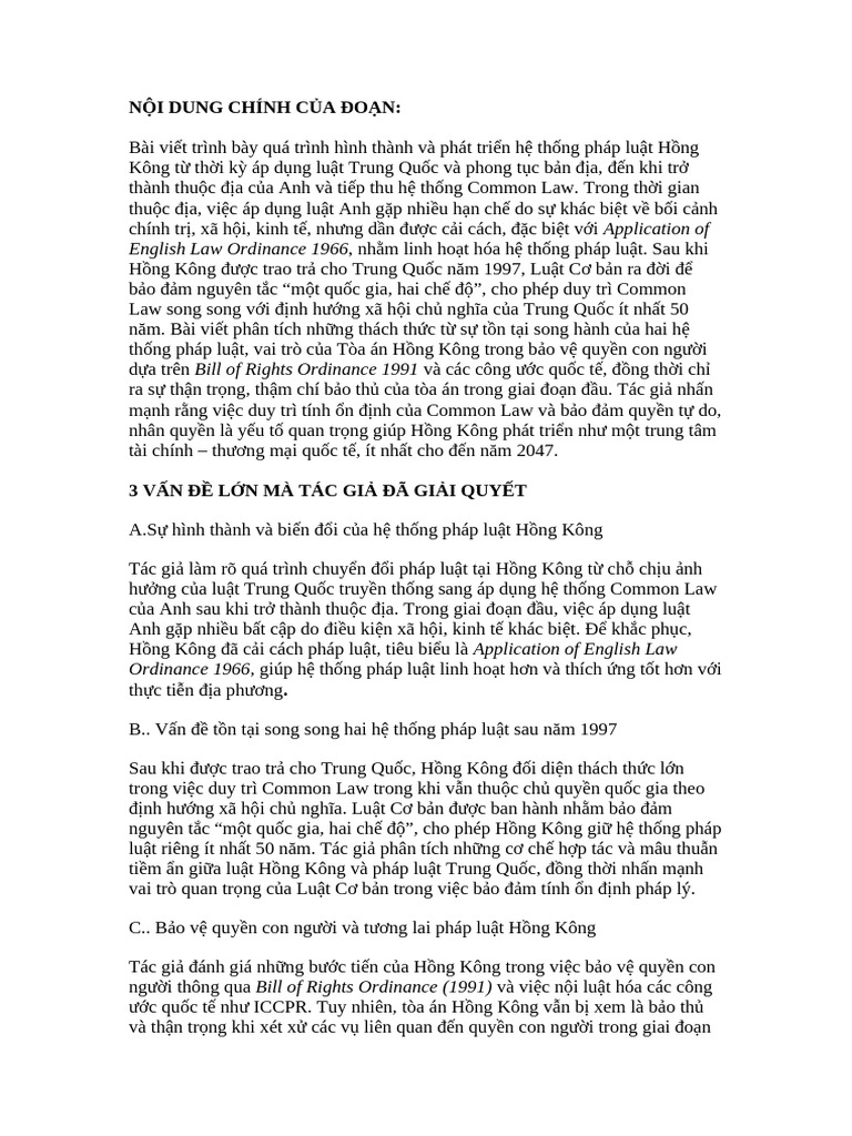 Luật So Sánh-In Hongkong | PDF