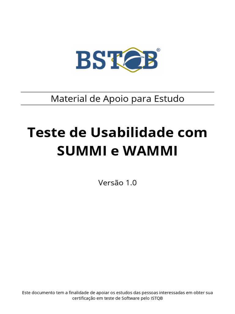 Estudo sobre SUMI e WAMMI em Usabilidade | PDF | Usabilidade | Informática