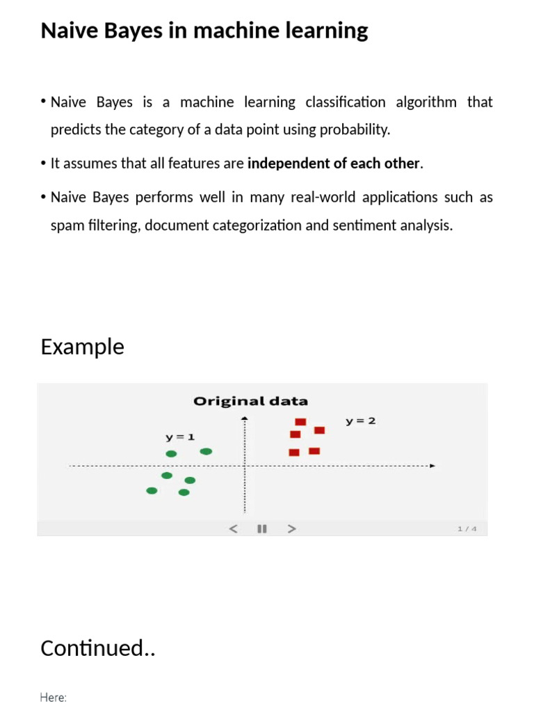 Naive Bayes Algorithm Explained | PDF | Statistical Classification ...