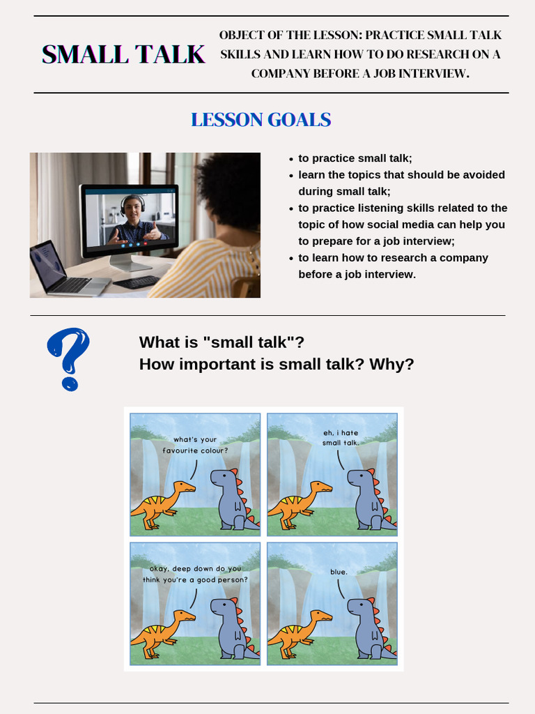 Interview - Small Talk | PDF | Job Interview