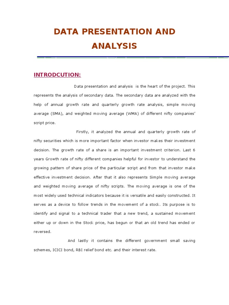 Data Presentation and Analysis | PDF | Moving Average | Investing
