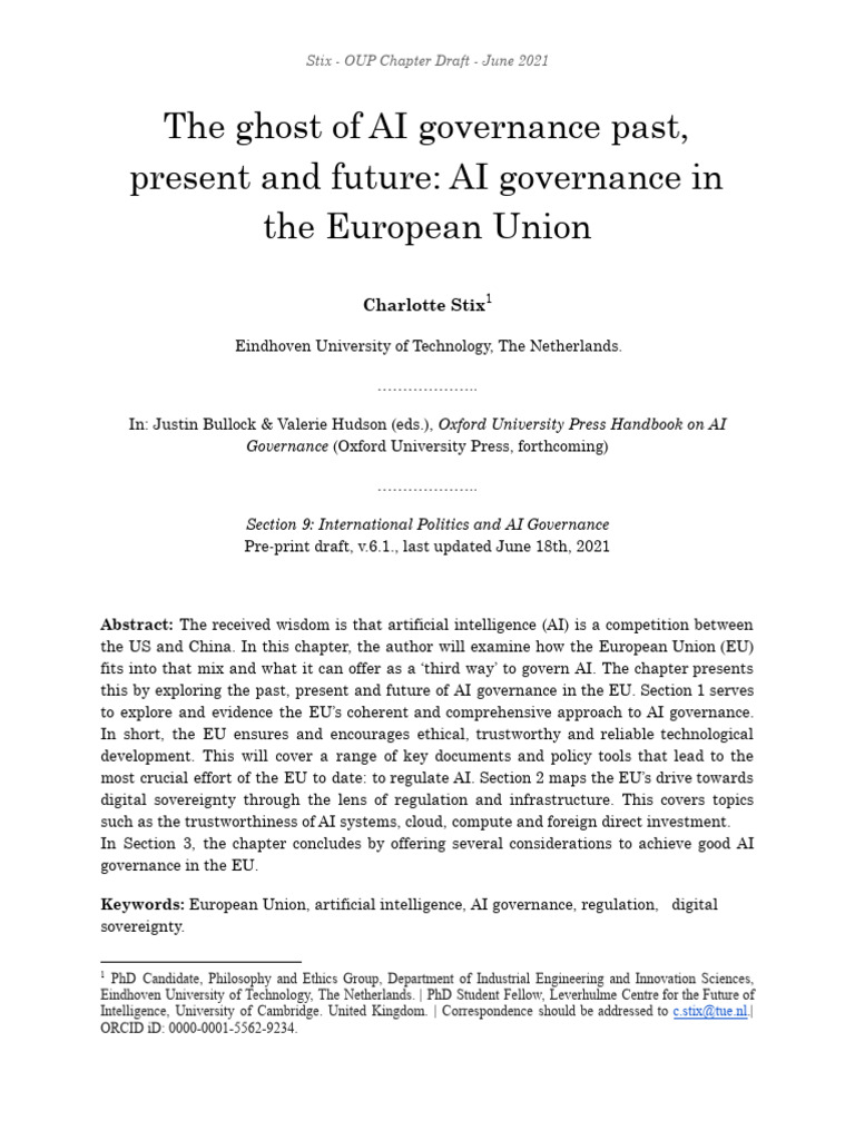 The Ghost of AI Governance | PDF | Artificial Intelligence ...