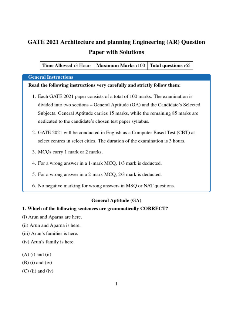 gate 2021 a | PDF | Grammatical Number | Image Resolution