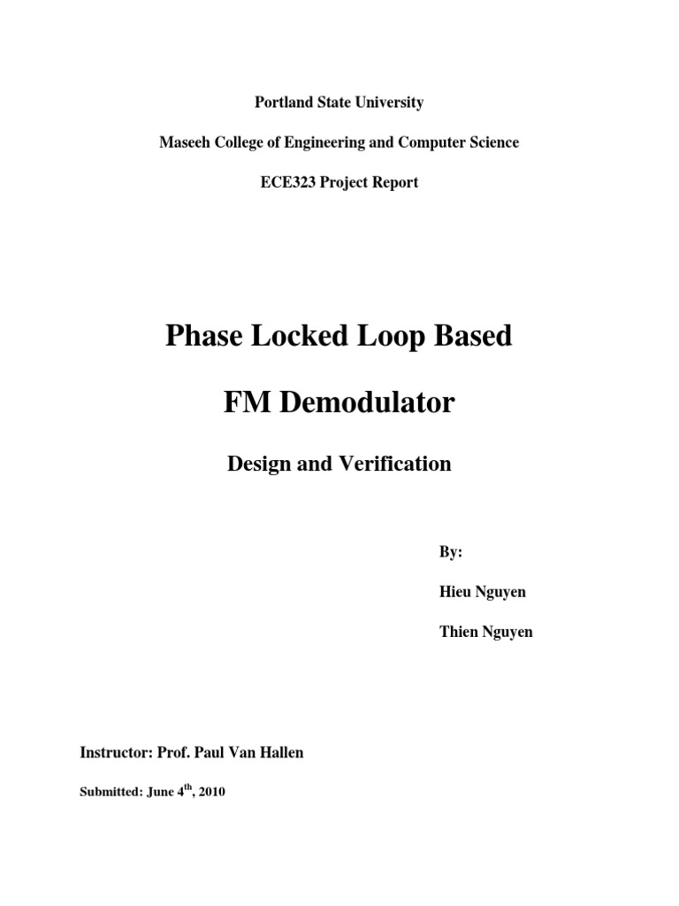 FM Demod PLL | PDF | Detector (Radio) | Frequency Modulation