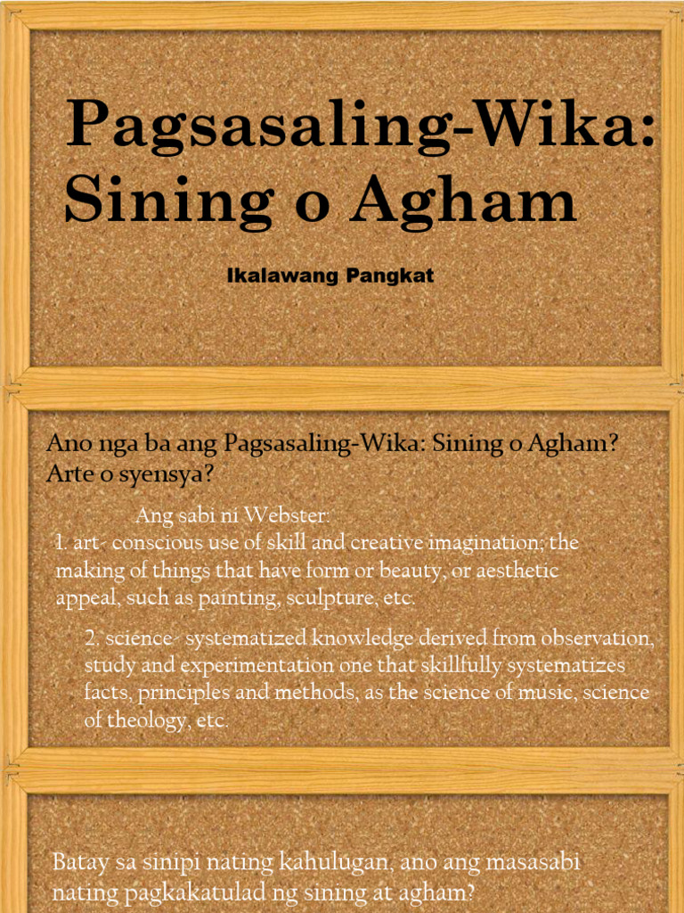 Pagsasaling-Wika - Sining o Agham | PDF