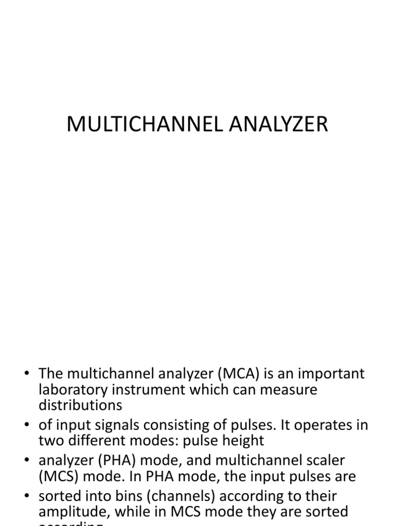 Multichannel Analyzer | PDF