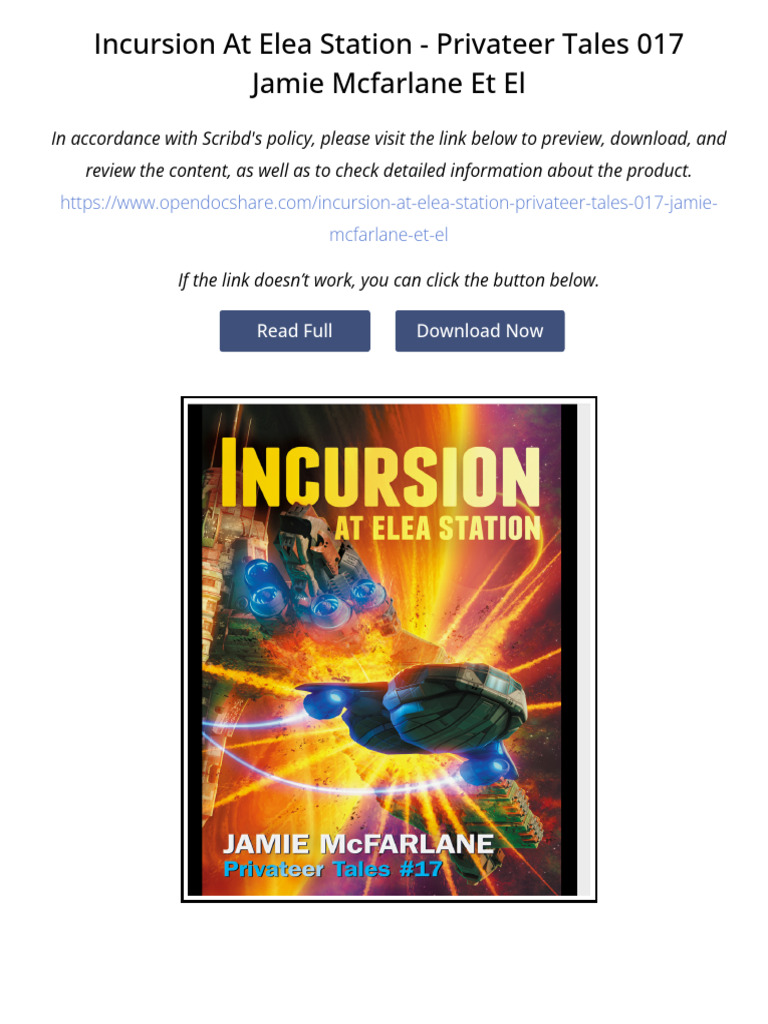 Incursion at Elea Station - Privateer Tales 017 Jamie Mcfarlane Et El | PDF