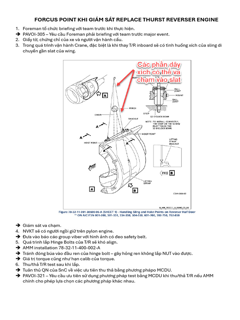 Forcus Point Khi Giám Sát Replace Thurst Reverser Engine | PDF