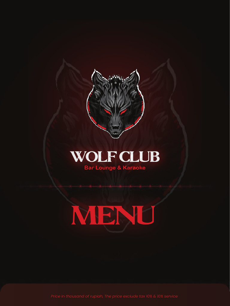 The Wolf Club Menu | PDF | Cooking | Cuisine