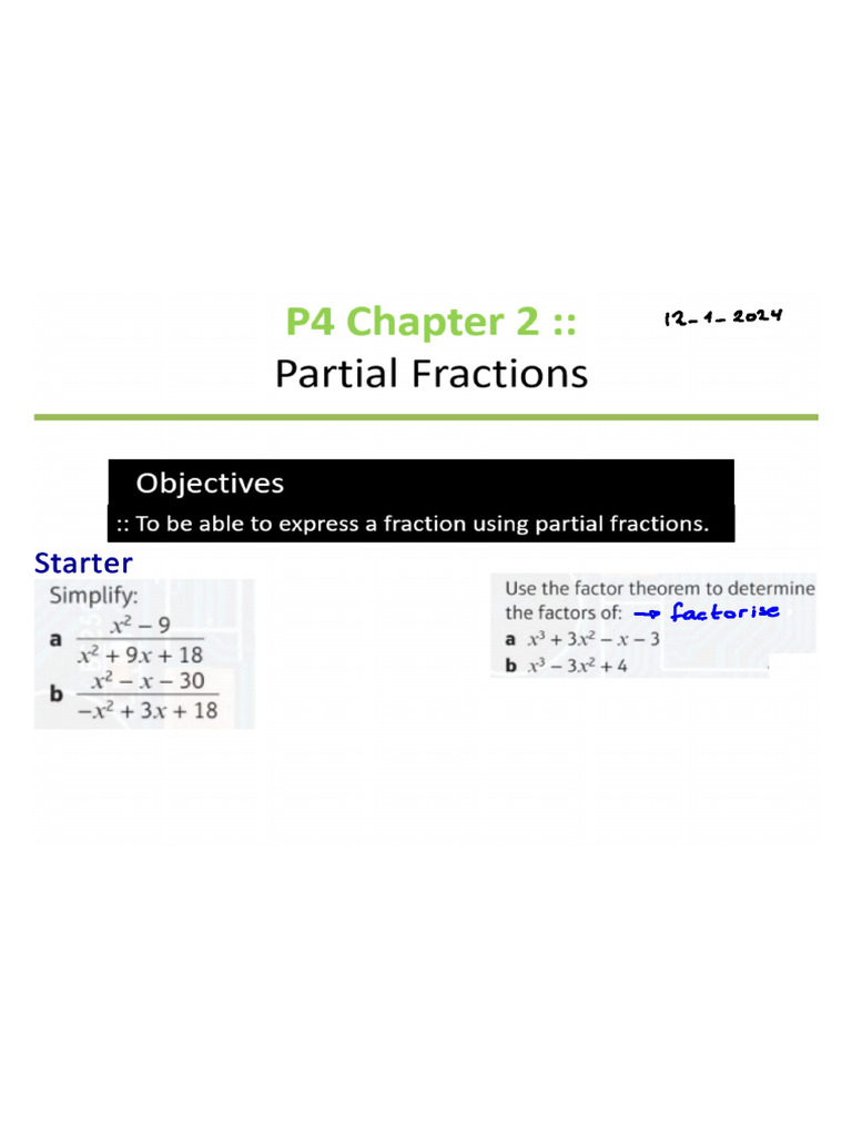 Partial fractions | PDF