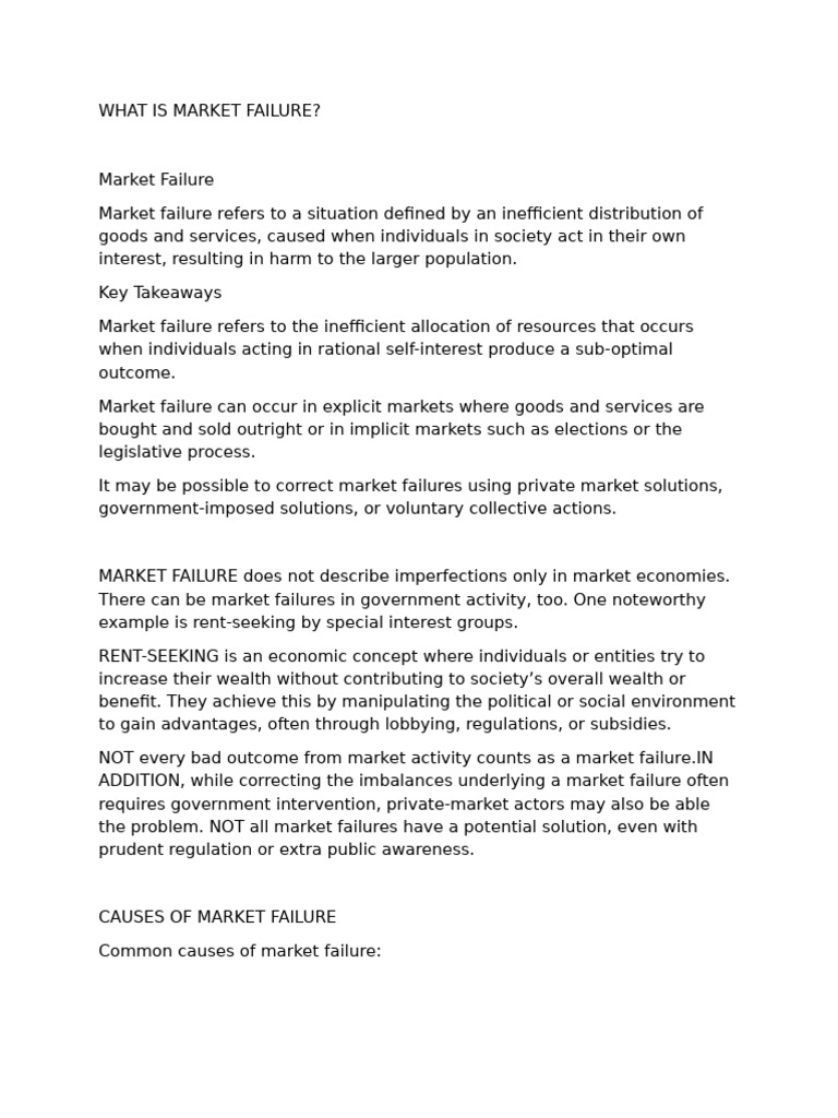 Document 2 Market Failure | PDF | Externality | Market (Economics)