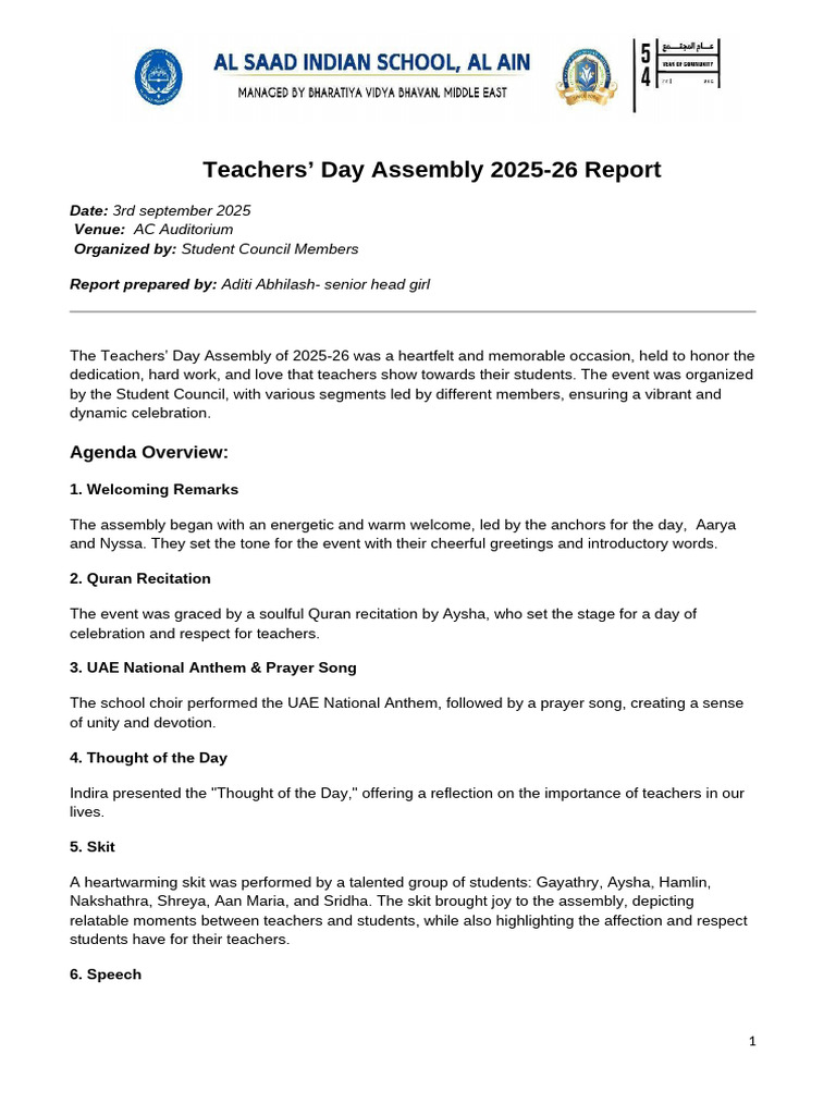 Teachers Day | PDF
