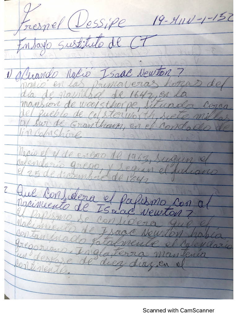 Ensayo Sustituto de CT Isaac Newton | PDF